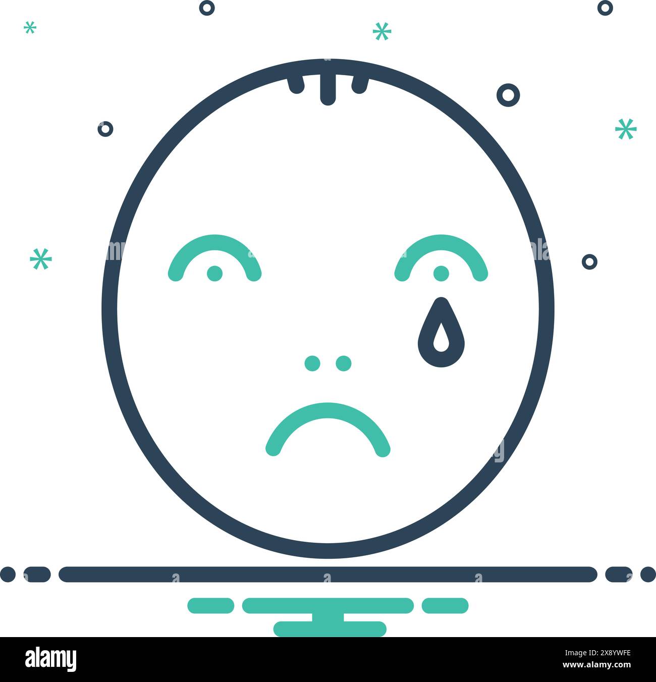 Icon for sad,nostalgic Stock Vector Image & Art - Alamy