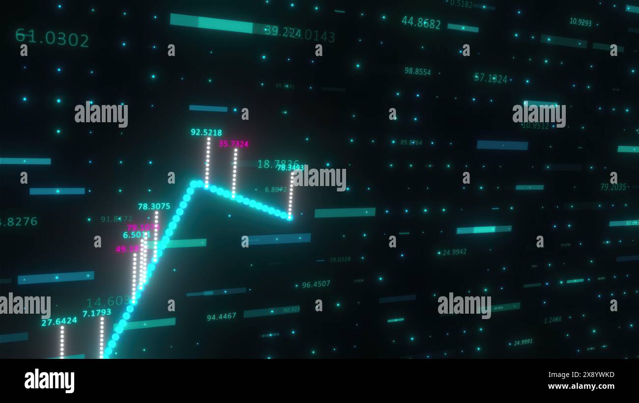 Stock market chart. Computer generated 3d render Stock Photo - Alamy