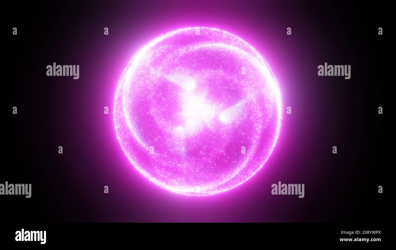 Magic particle sphere. Computer generated 3d render Stock Photo - Alamy