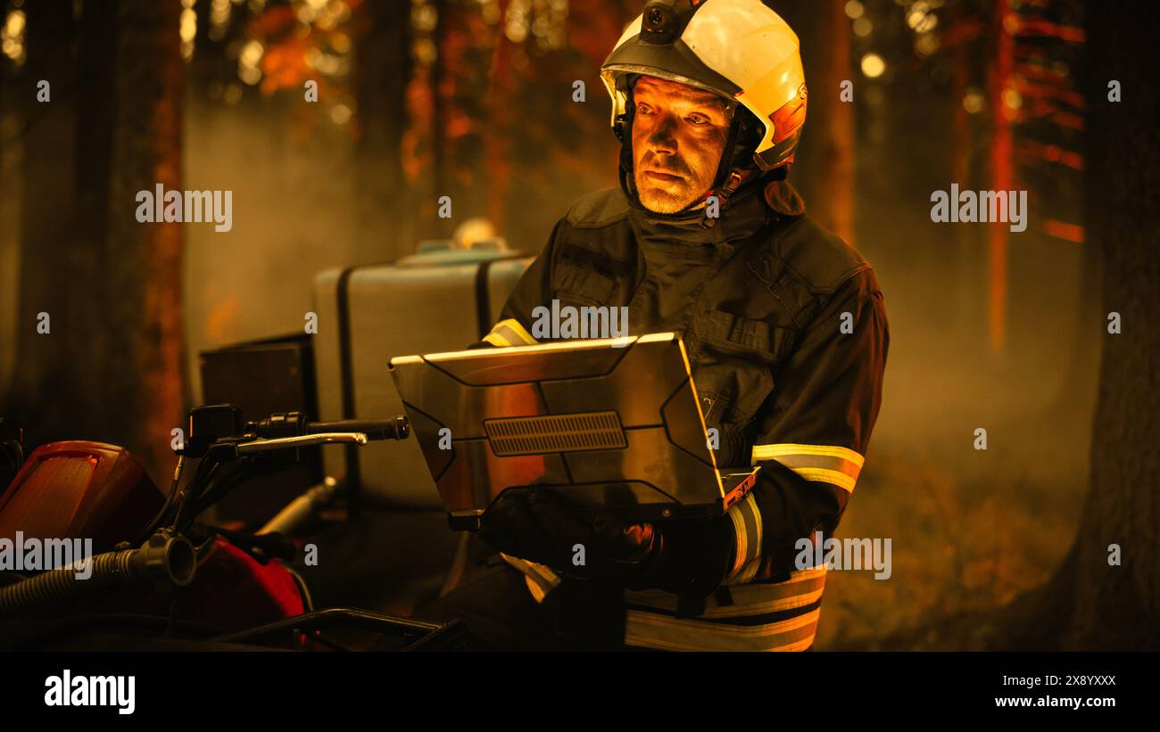 Fireman portrait fire man gear hi-res stock photography and images - Alamy