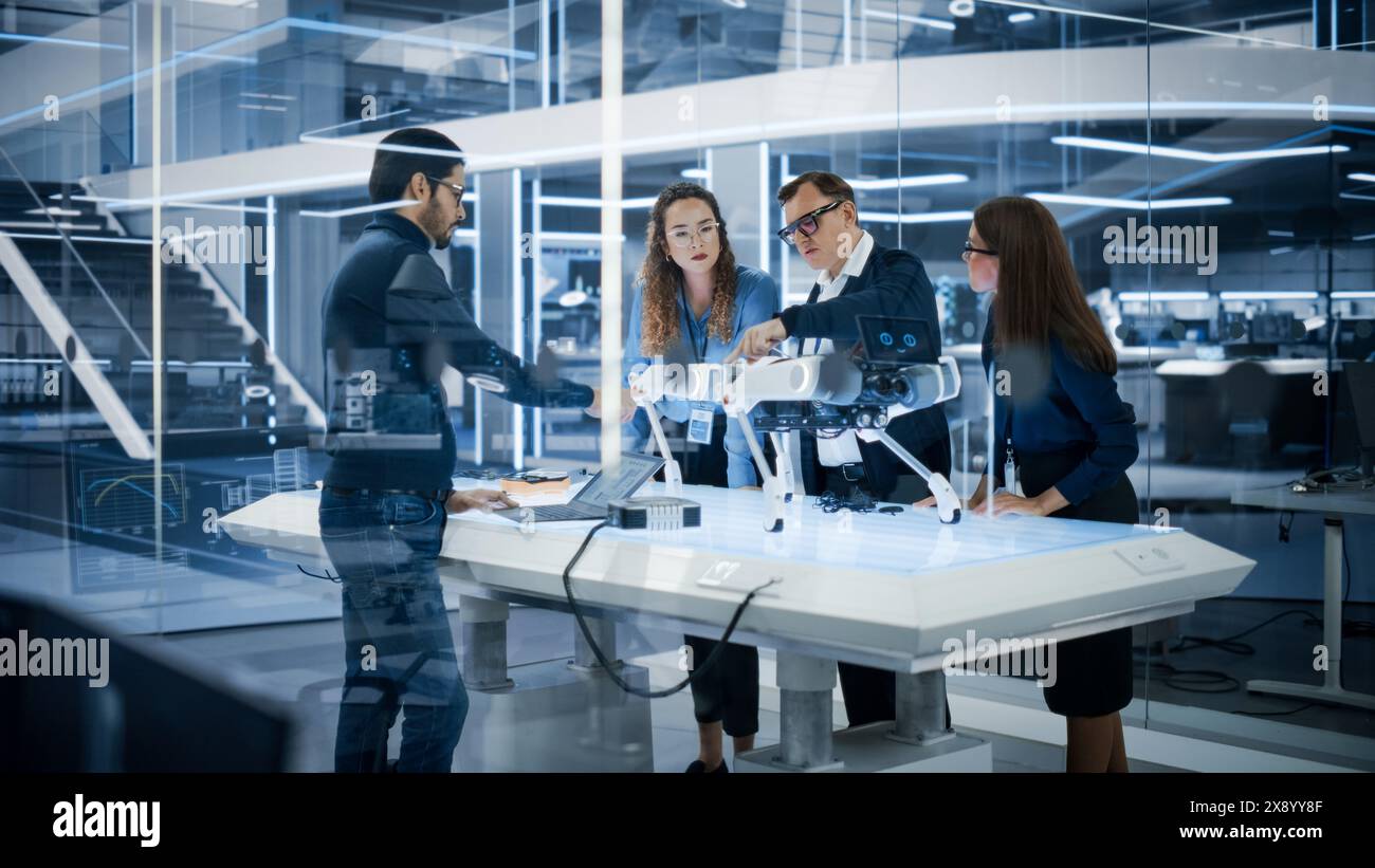 Professional Multicultural Team of Female and Male Engineers Use ...