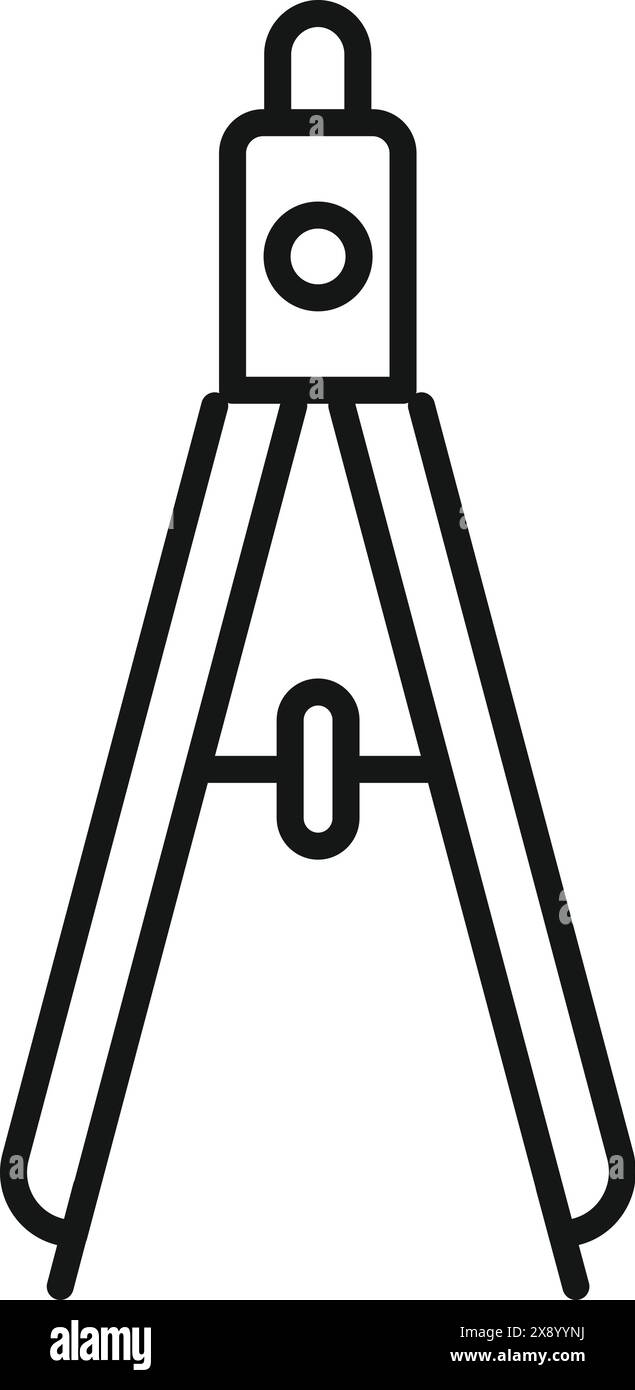 Simple and clear vector illustration of a precision compass used for ...