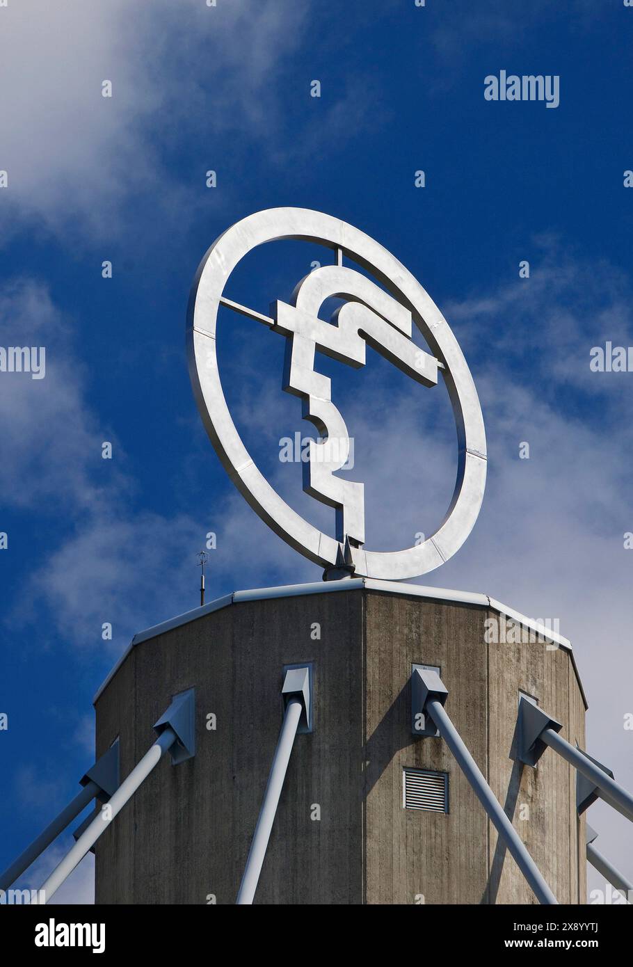 the Hermes logo, symbol of the Hannover Messe, Germany, Lower Saxony ...