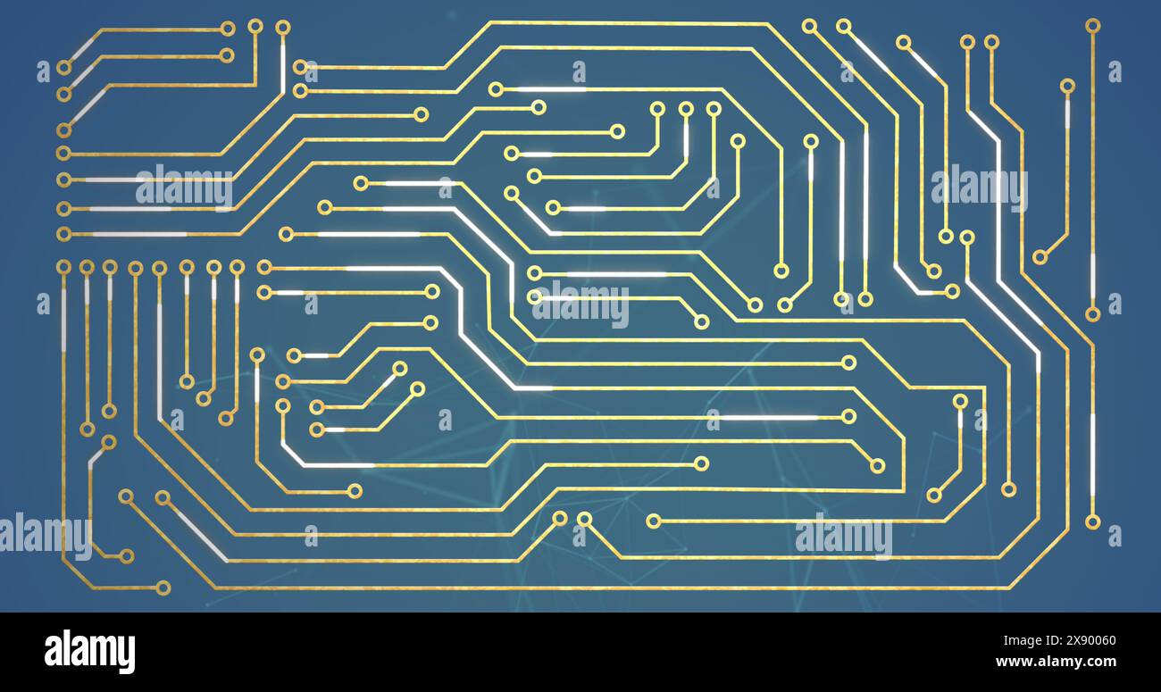 Image of data processing over circuit board Stock Photo - Alamy