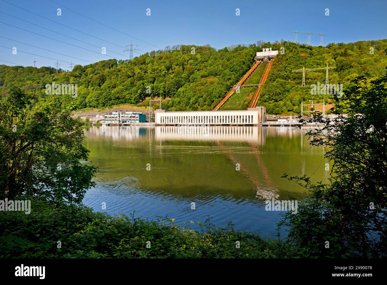 former Koepchenwerk pumped storage power station on Lake Hengstey ...