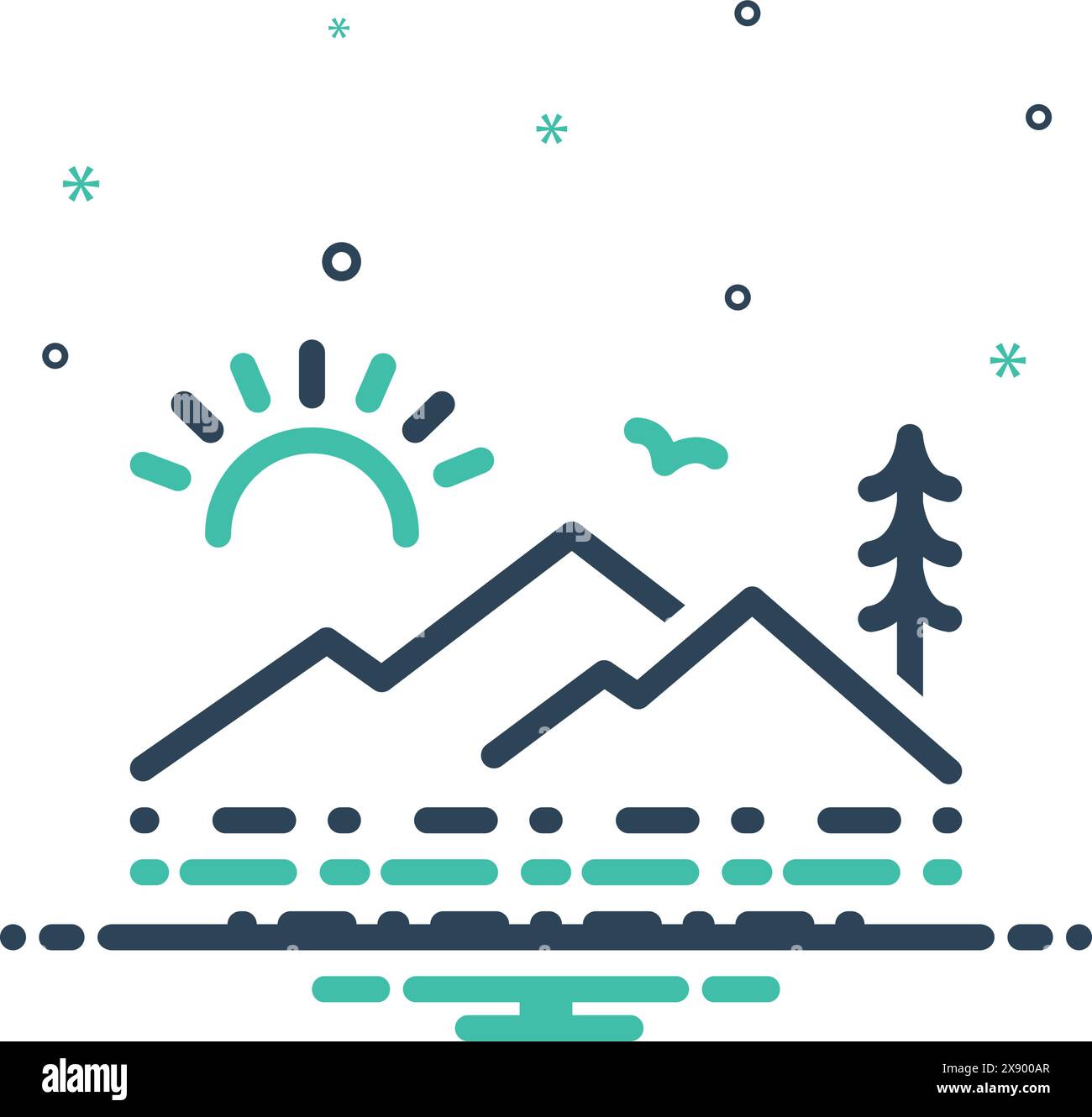 Scenery mural Stock Vector Images - Alamy