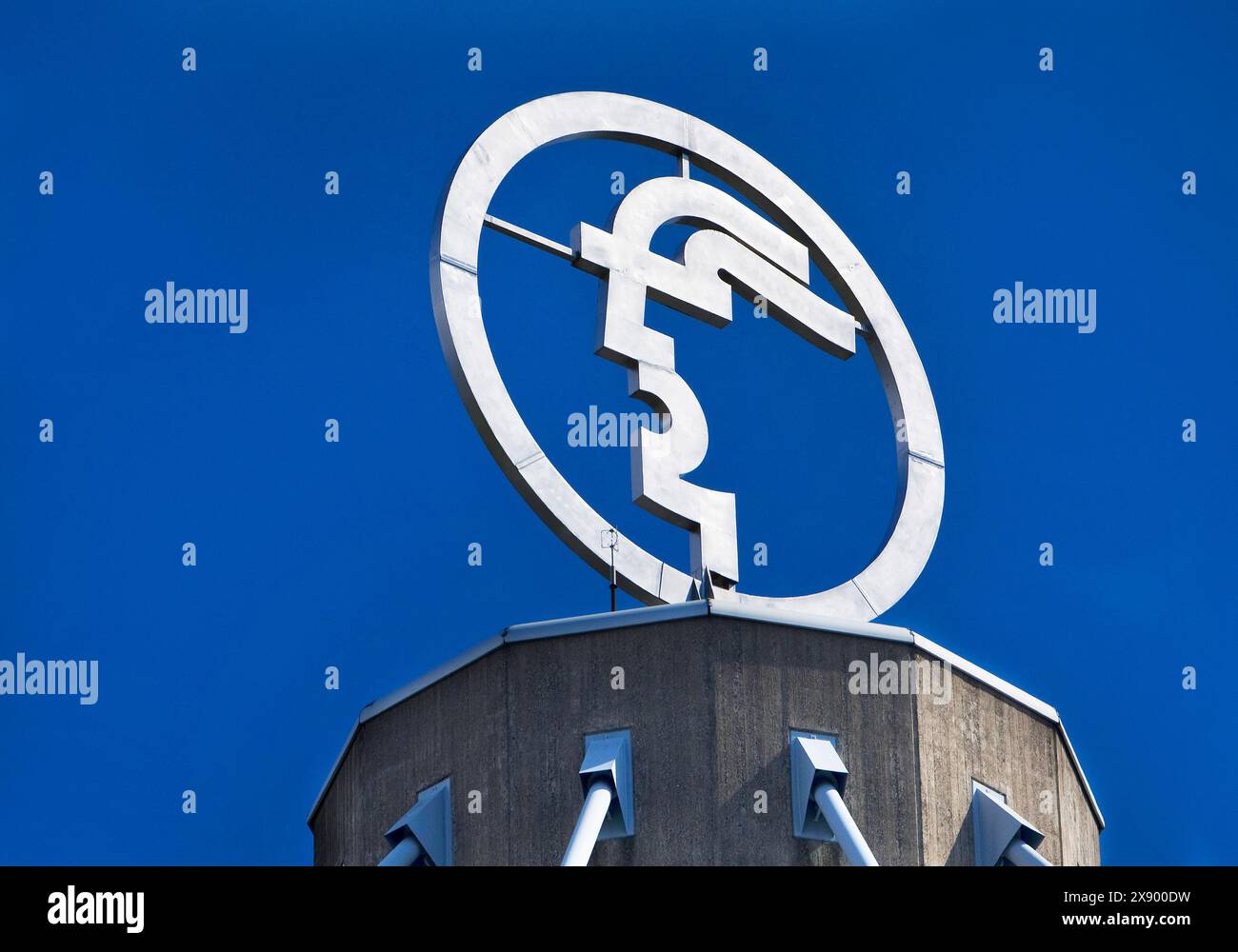 the Hermes logo, symbol of the Hannover Messe, Germany, Lower Saxony ...