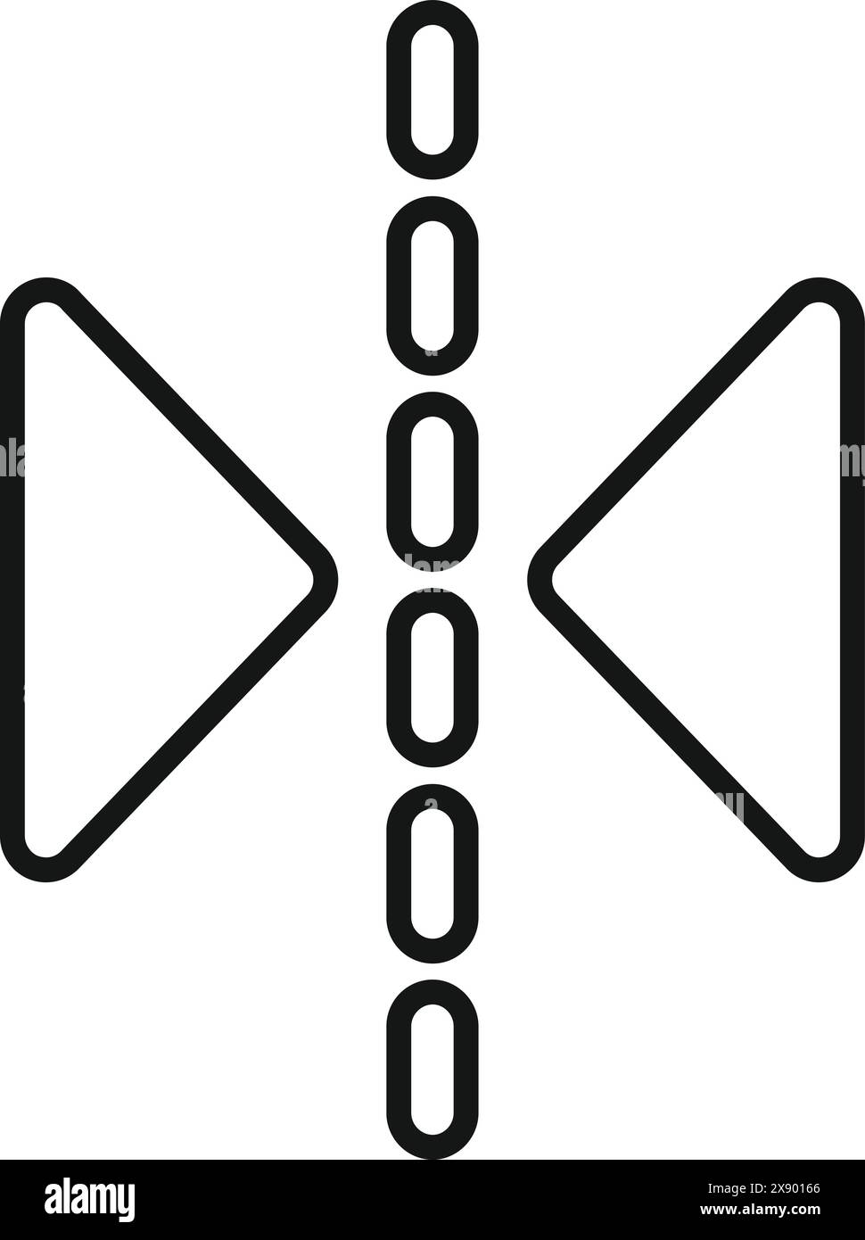 Vector illustration of a media control icon combining play and pause ...