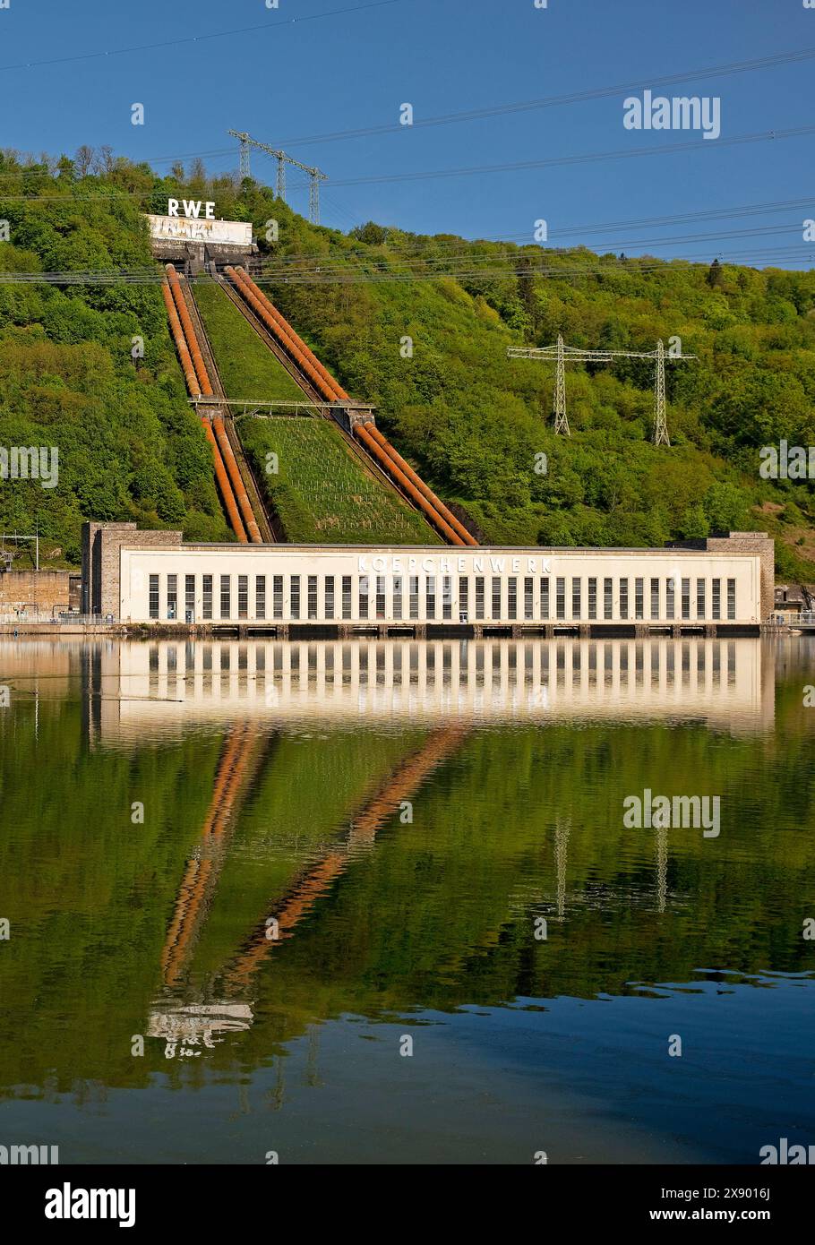 former Koepchenwerk pumped storage power station on Lake Hengstey ...