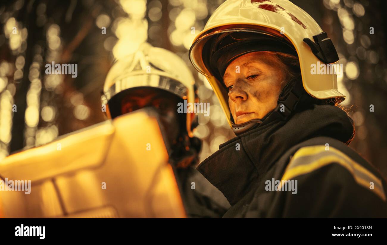 Firefighter forest talking hi-res stock photography and images - Alamy