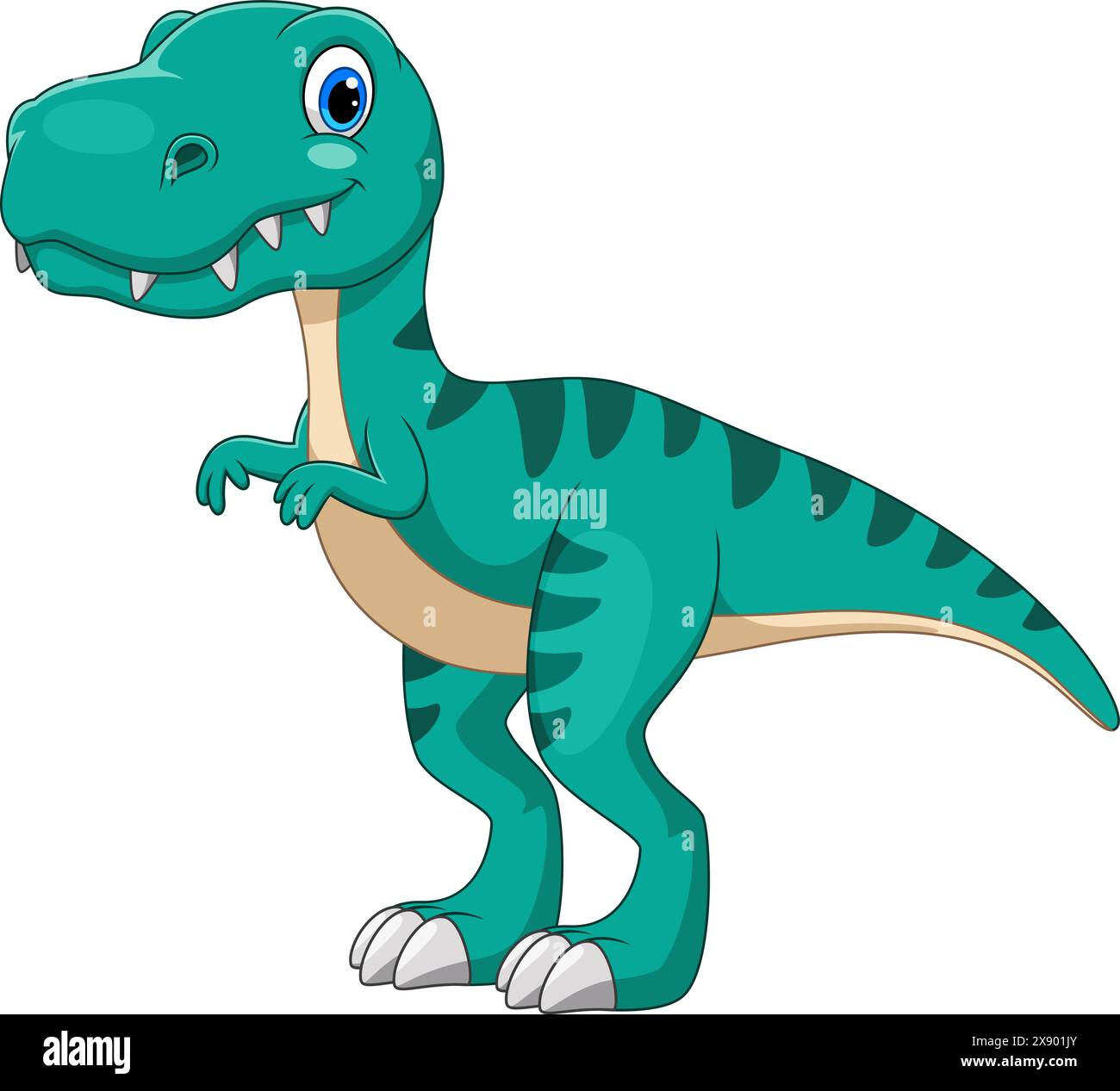 Tyrannosaurus Rex cartoon vector illustration on white background Stock Vector Image & Art - Alamy