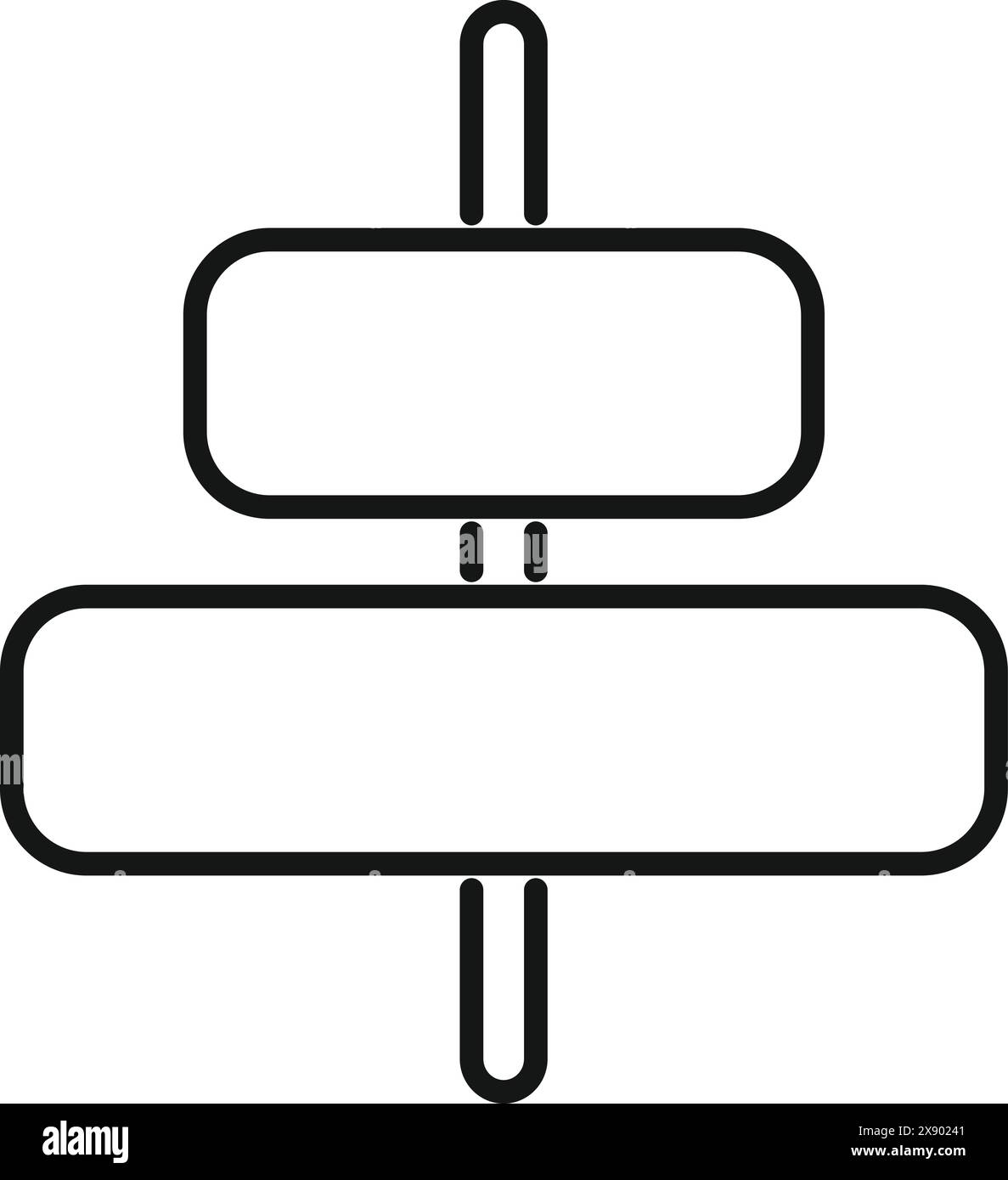 Black and white illustration of the chinese double happiness symbol ...