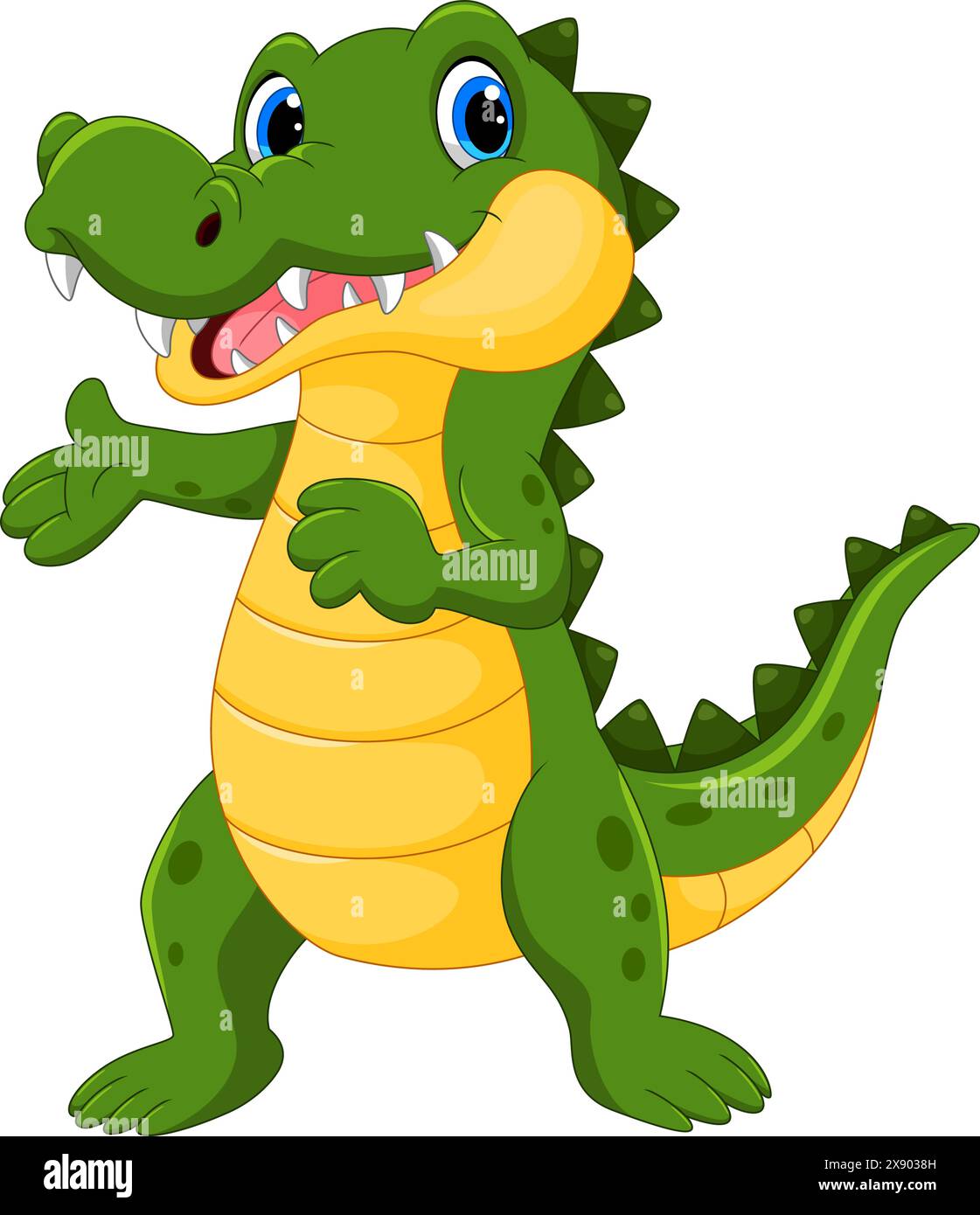 Vector illustration of crocodile cartoon isolated on white background ...
