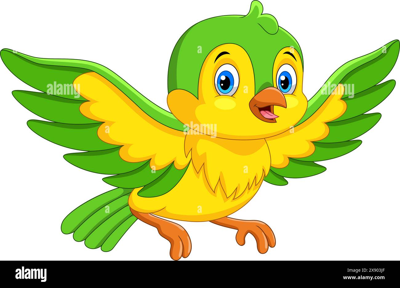 Cute bird cartoon isolated on white background Stock Vector Image & Art ...