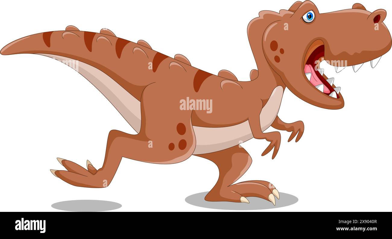 Tyrannosaurus Rex cartoon vector illustration on white background Stock Vector Image & Art - Alamy
