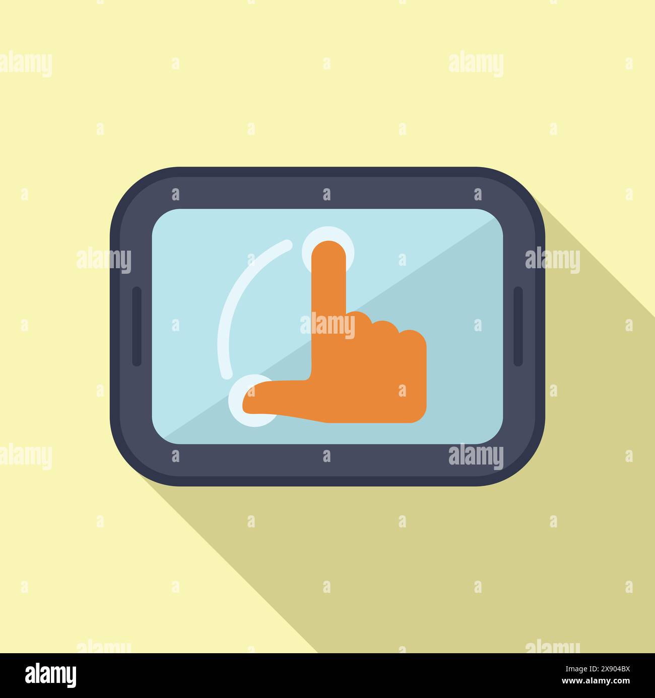 Modern flat design touchscreen interaction icon for mobile devices and ...