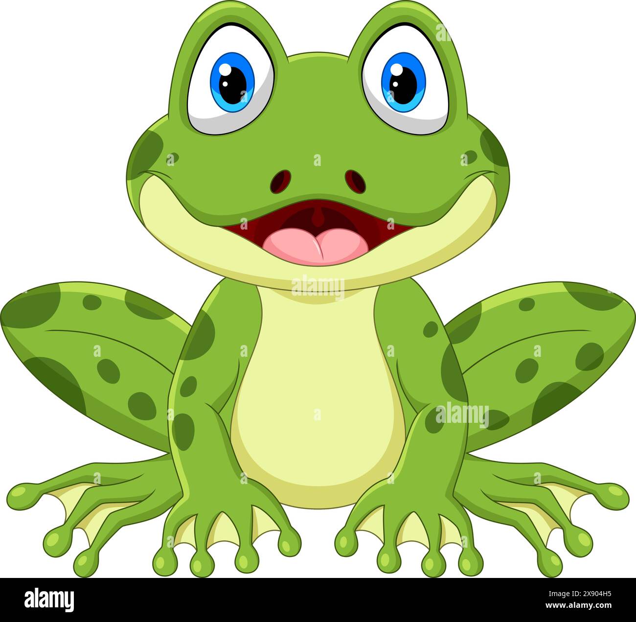 Cute Frog Cartoon Isolated On White Background Stock Vector Image And Art Alamy