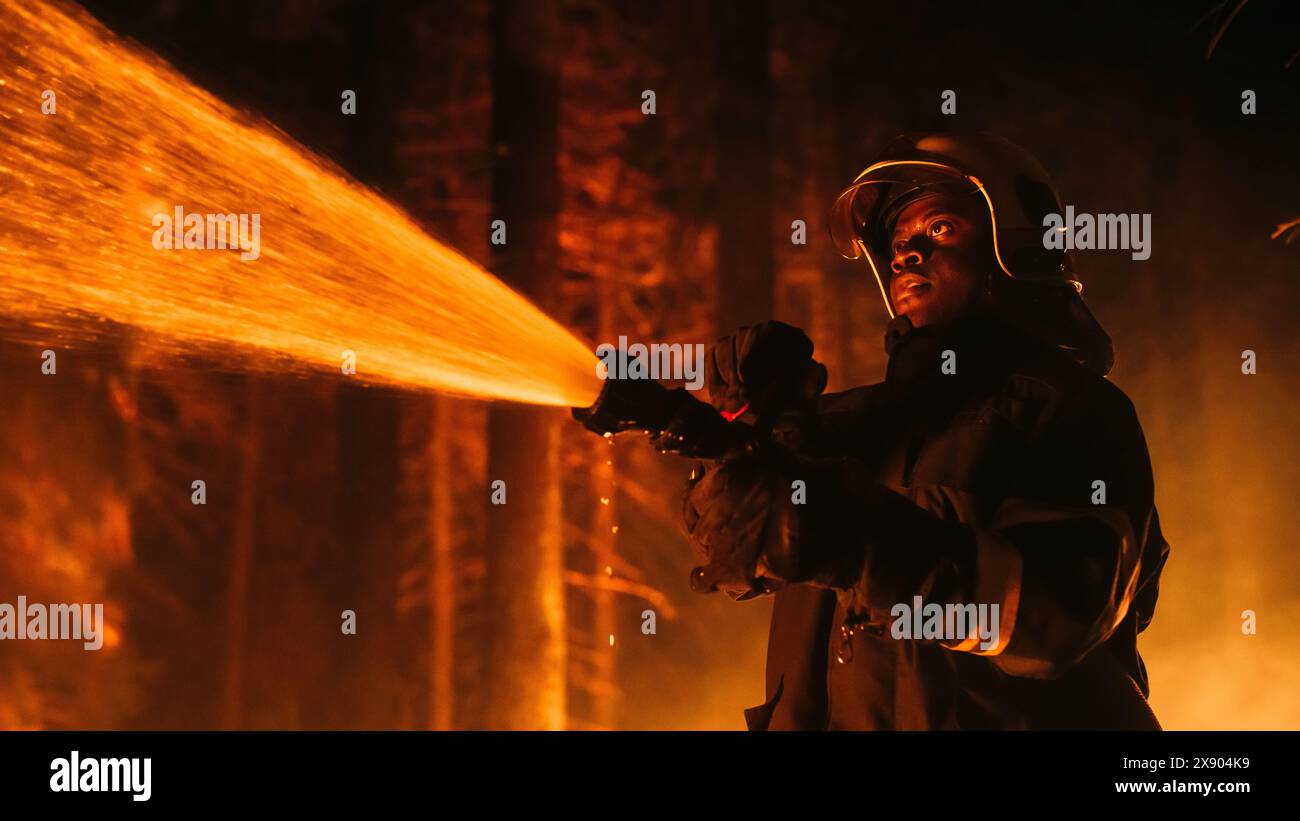 Close Up Low Angle Creative Portrait of a Brave African American ...