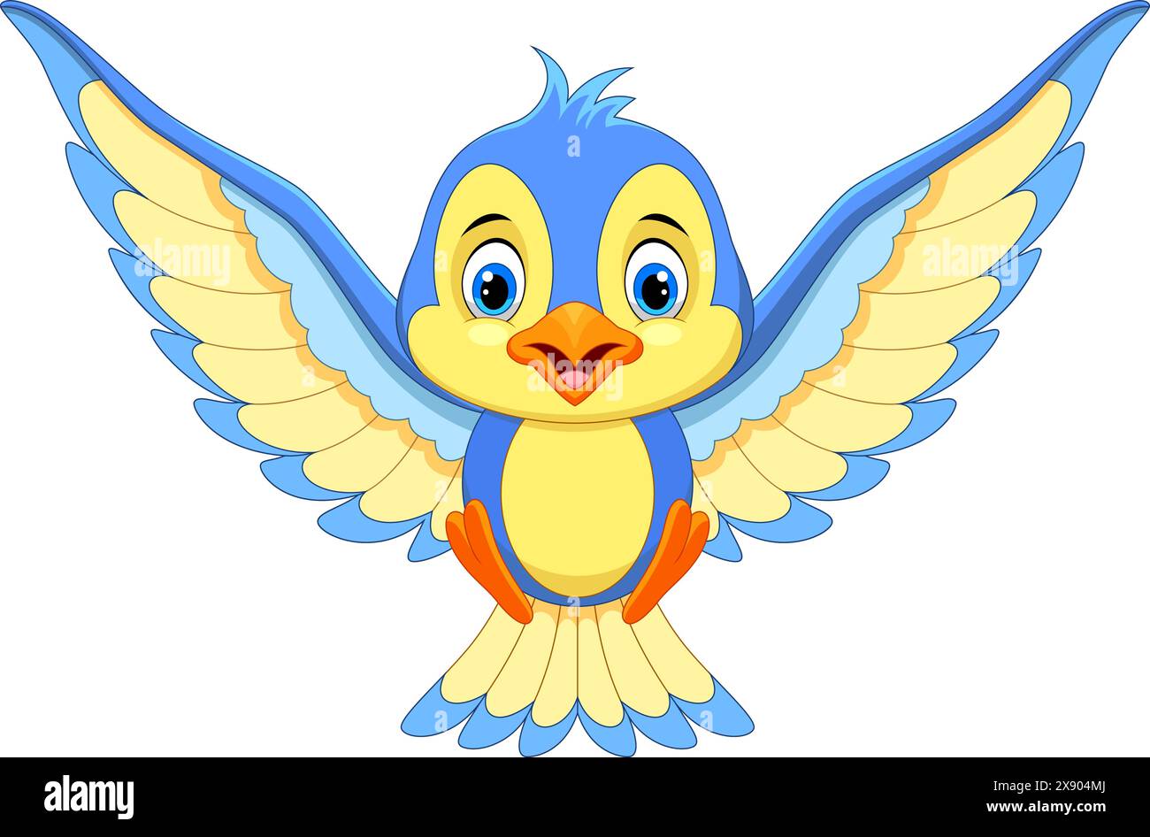 Cute bird cartoon isolated on white background Stock Vector Image & Art ...