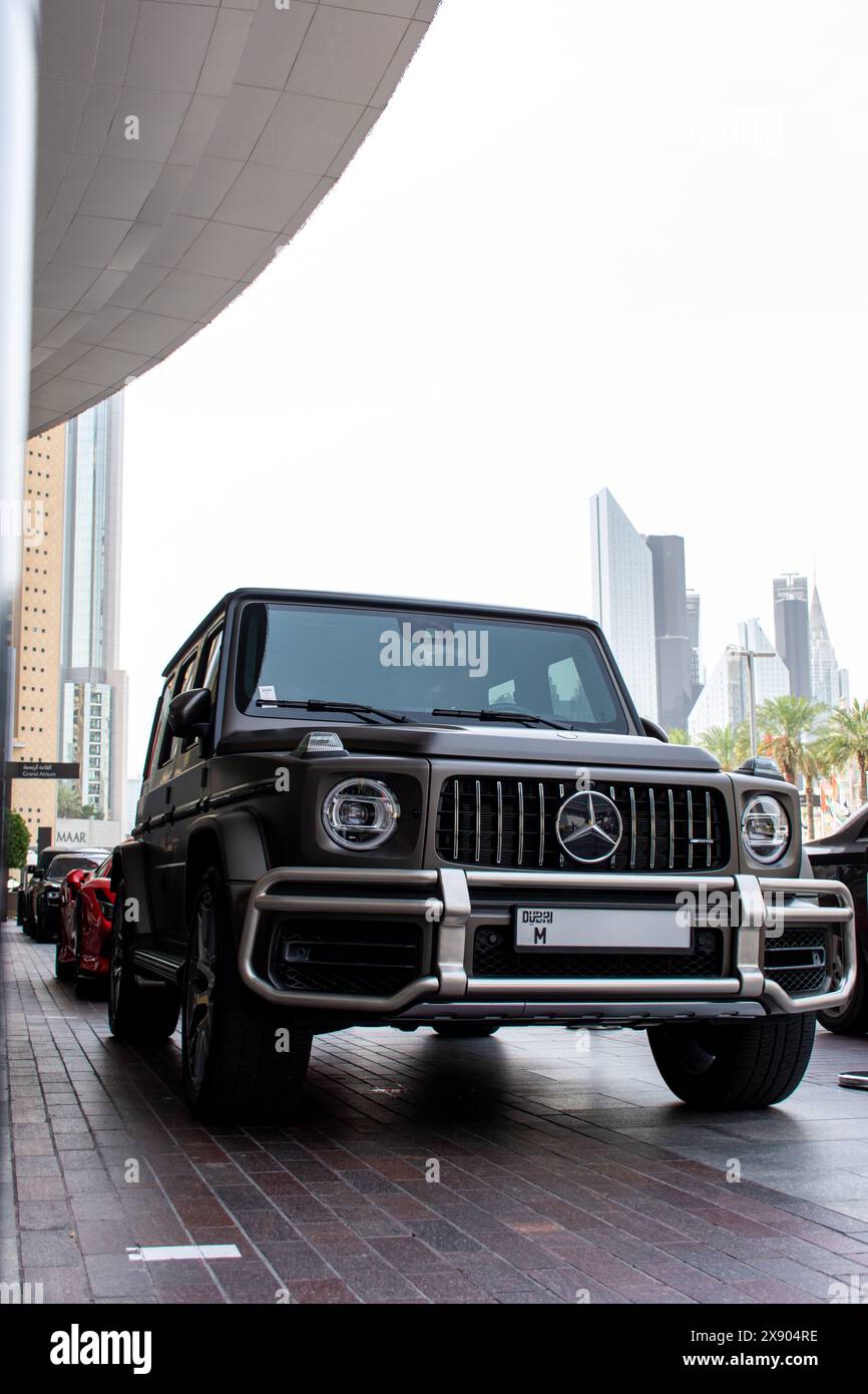 Close-up of Mercedes-Benz G63 AMG parked in Dubai Mall Stock Photo - Alamy