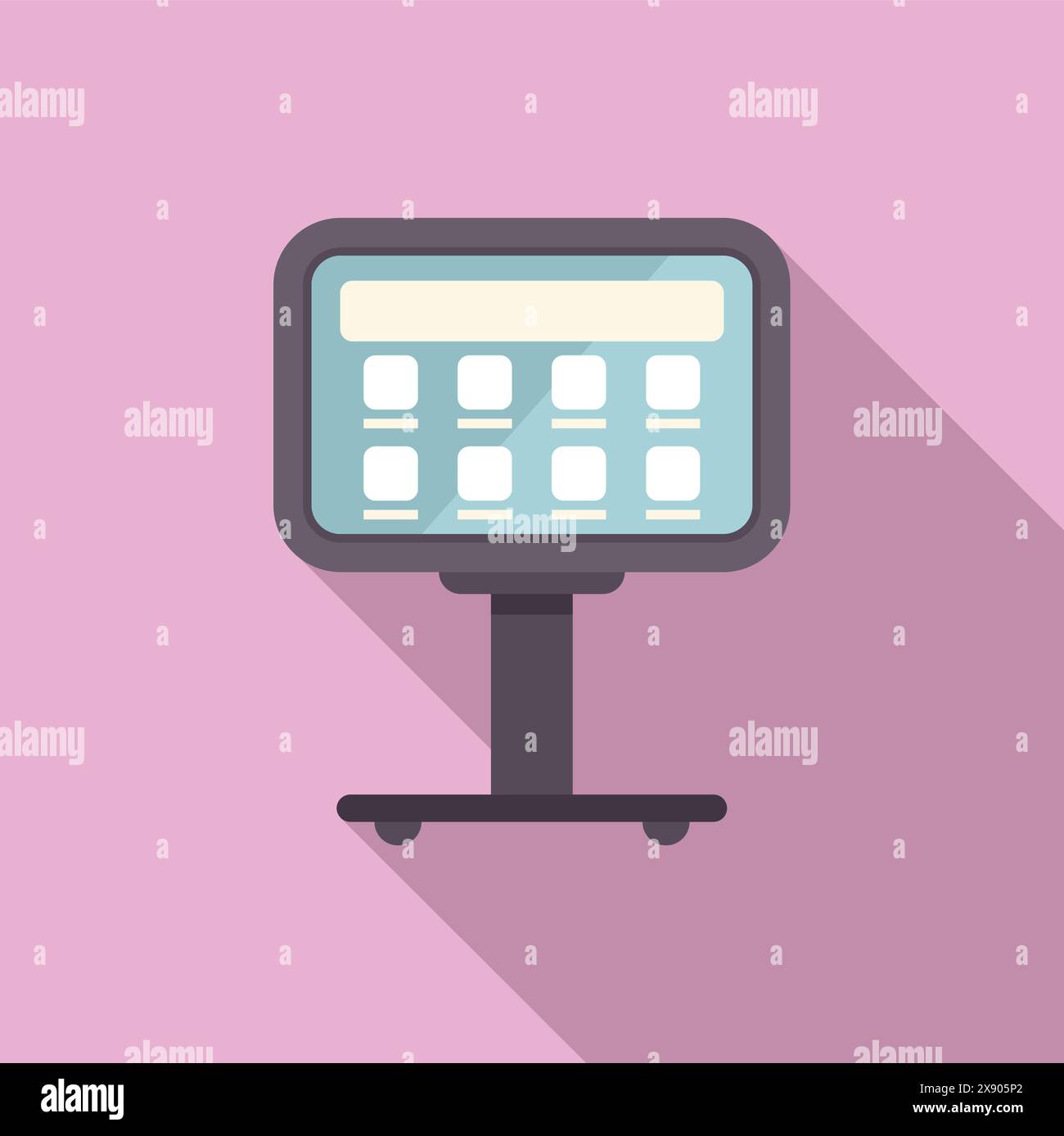 Vector illustration of a modern digital information display with a ...