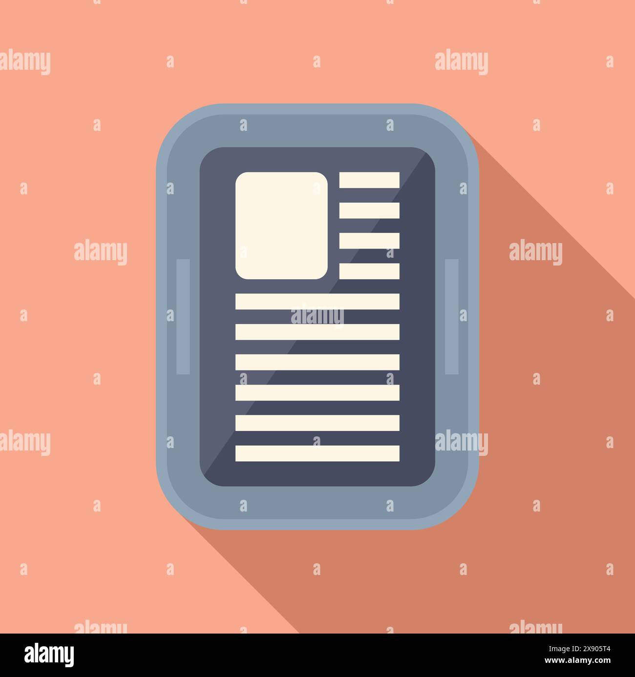 Minimalistic vector illustration of a clipboard with shadow, ideal for ...