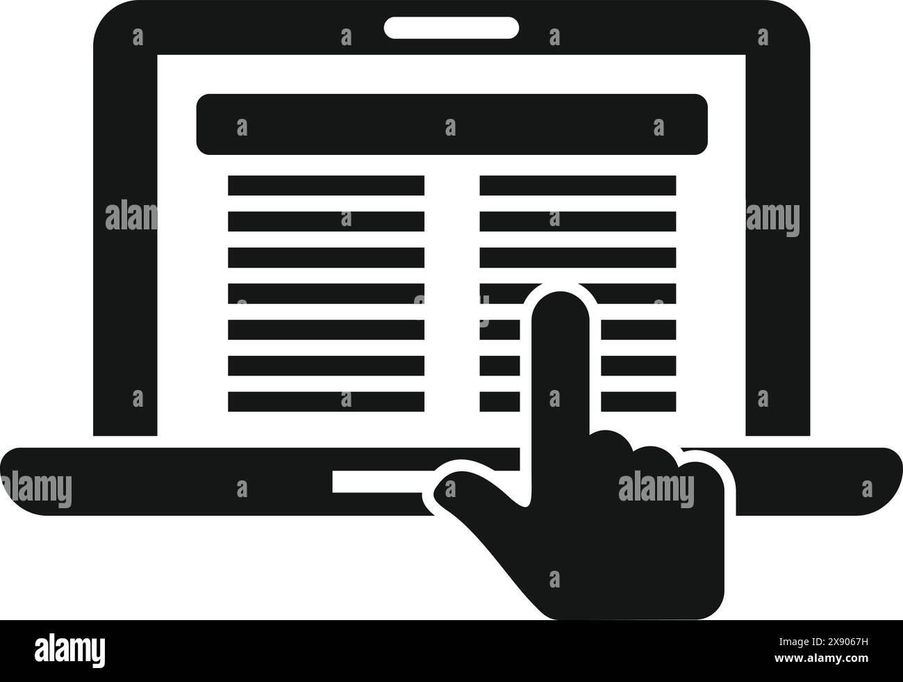 Information browsing digital data Black and White Stock Photos & Images ...