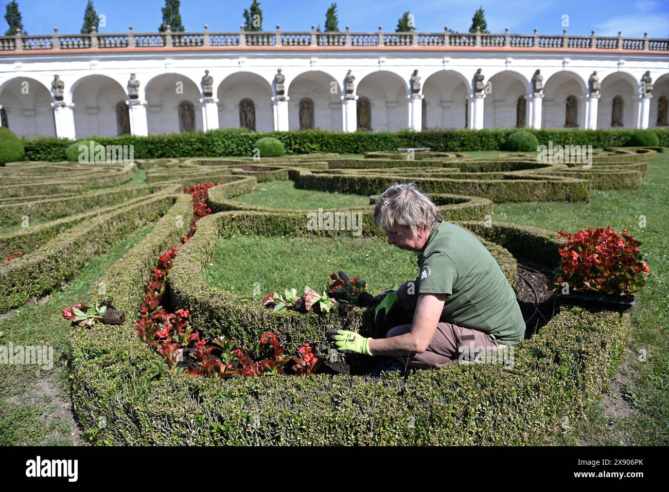 Kromeriz, Czech Republic. 28th May, 2024. Flower Garden in Kromeriz, Czech Republic, May 28 ...