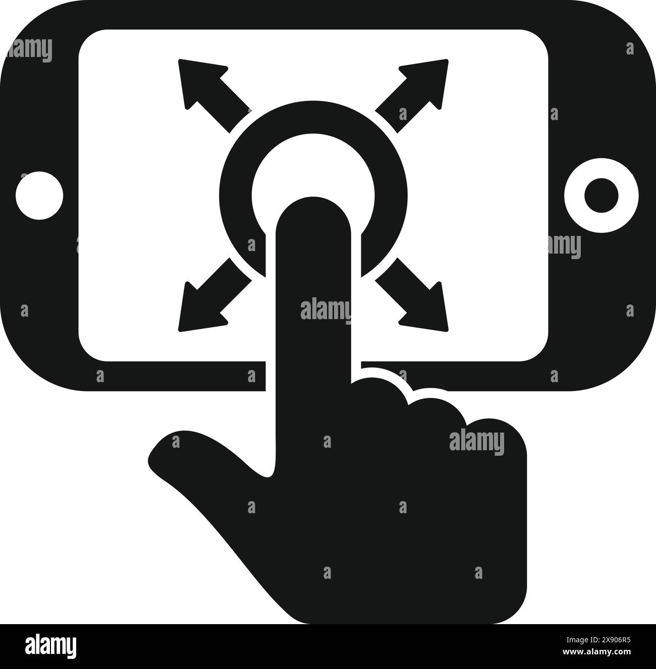 Modern touchscreen smartphone interface concept with vector ...