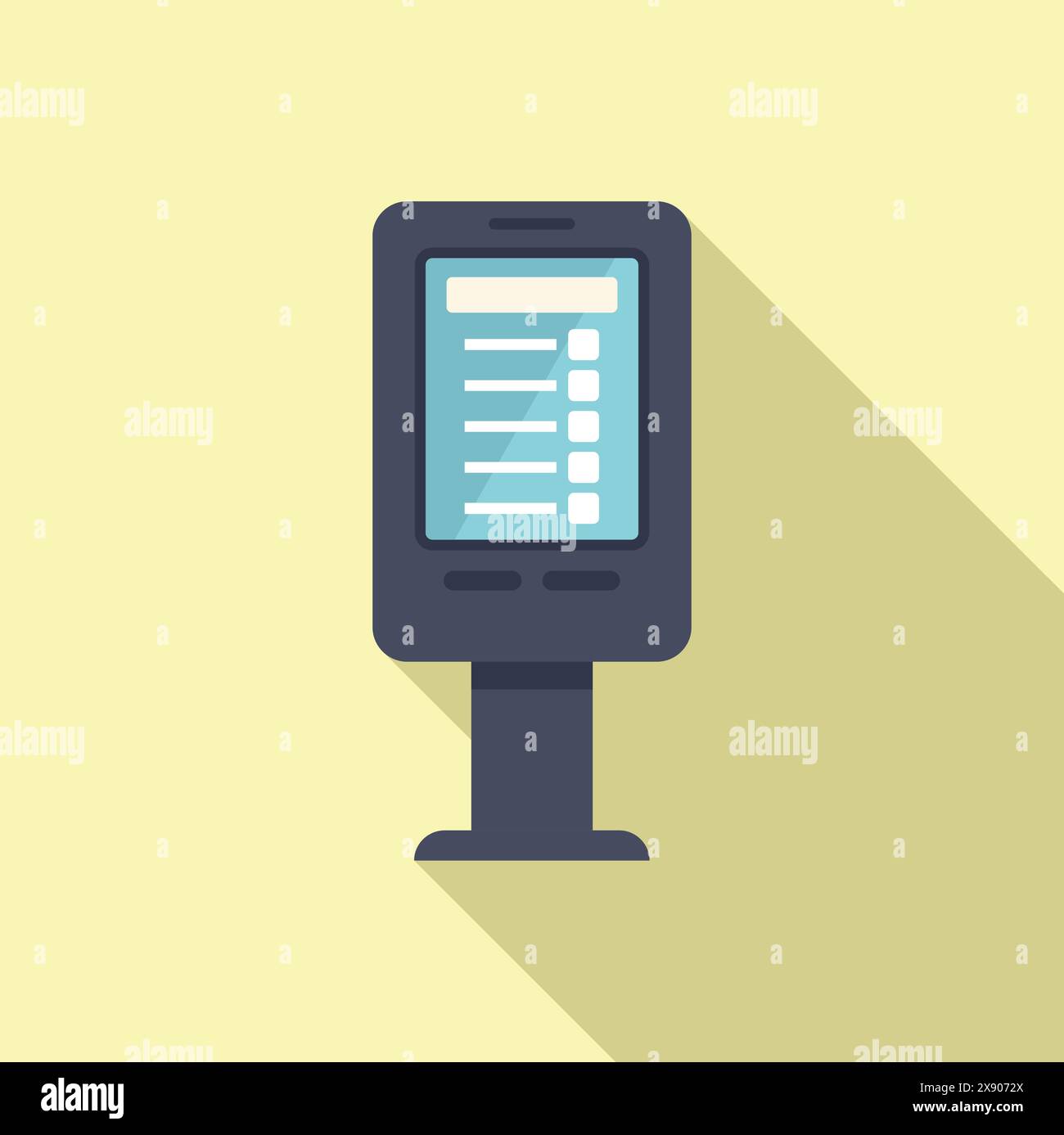 Flat vector illustration of an interactive digital kiosk with a shadow Stock Vector Image & Art ...