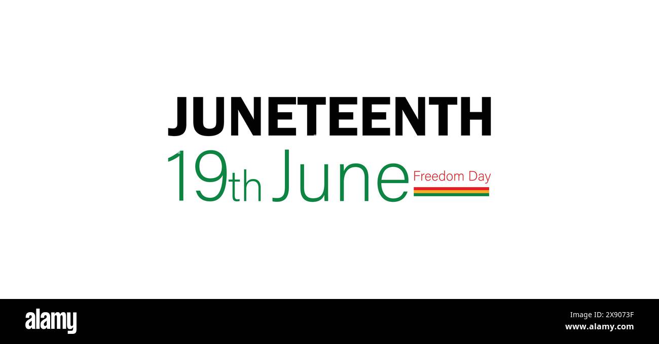 Juneteenth freedom day 19th june Stock Vector Image & Art - Alamy
