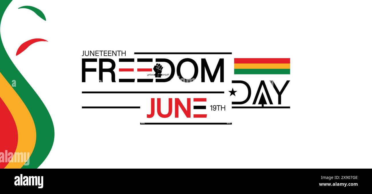 Juneteenth Freedom Day Inspiring Design for June 19th Stock Vector ...