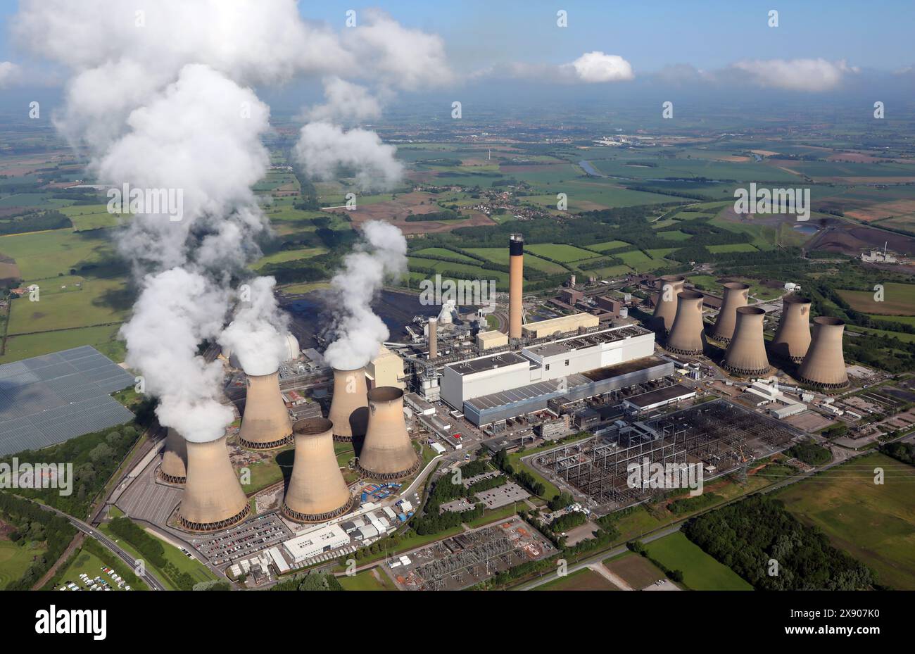 aerial view of Drax Power Station, Selby, North Yorkshire Stock Photo ...