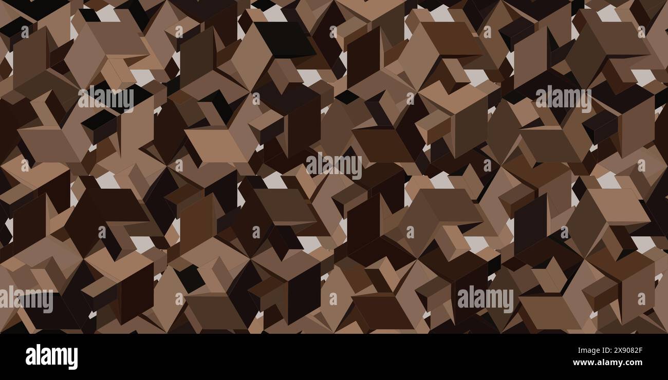 Abstract geometric tiles 3d seamless pattern vector. Repeatable ...