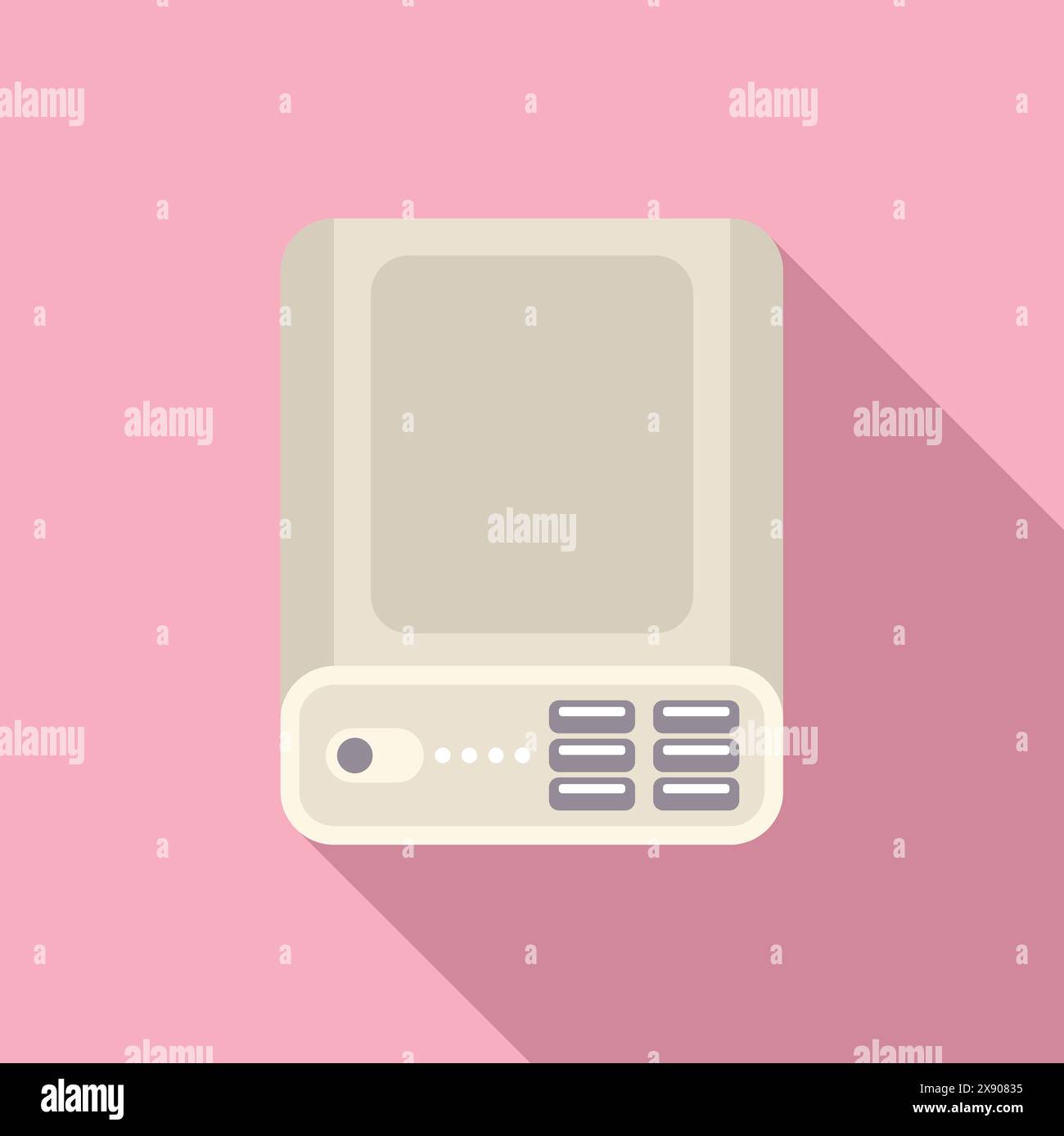 Illustration of an oldschool handheld electronic device icon with a ...