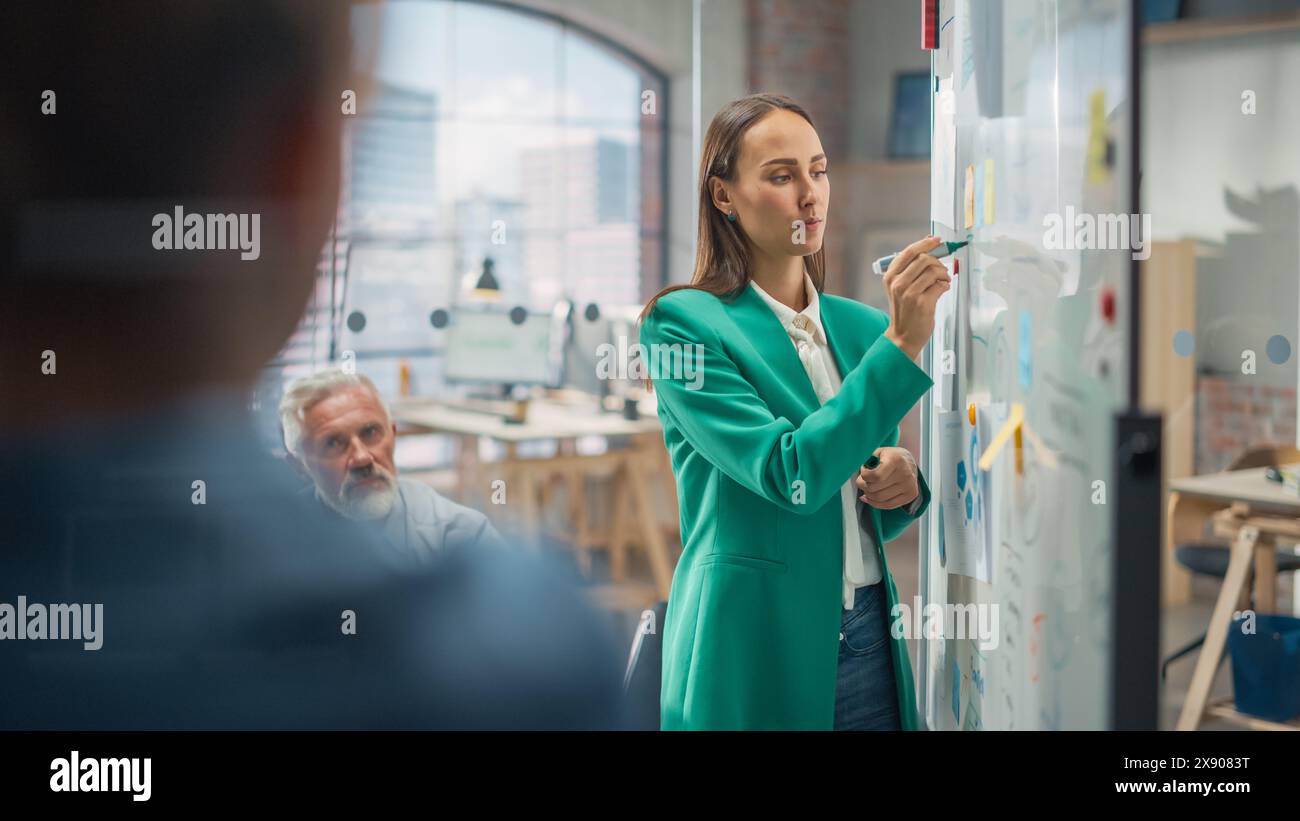 Driven Visionary Businesswoman Leading a Team Meeting in Creative ...