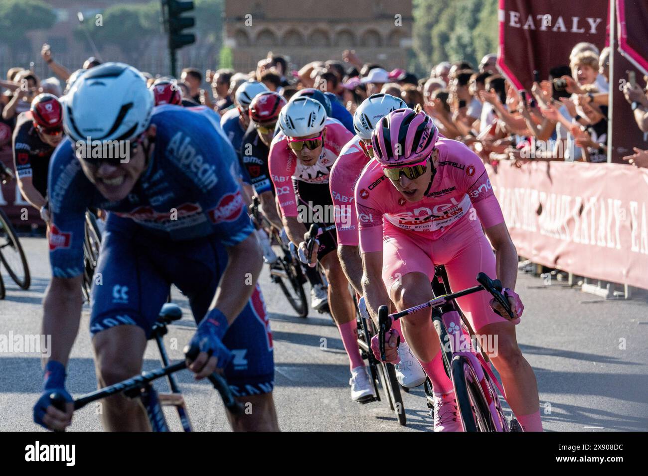 Rome, Italy. 26th May, 2024. Tadej Pogacar of Slovenia and UAE Team ...