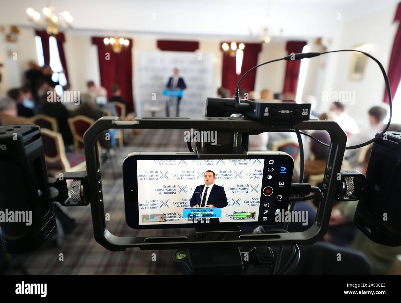 Scottish Conservative leader Douglas Ross speaks during the official ...