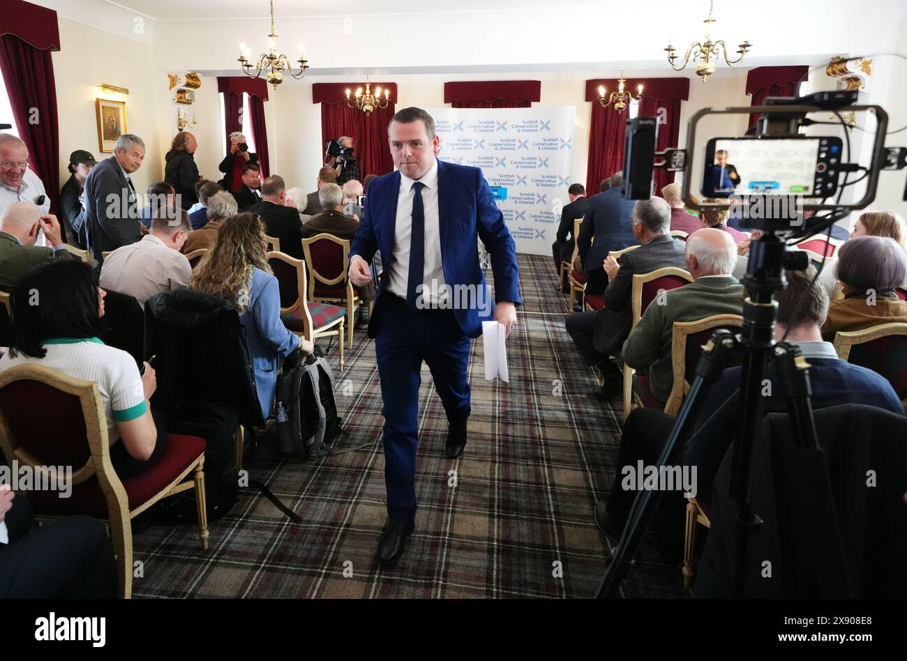 Scottish Conservative leader Douglas Ross after the official launch of ...