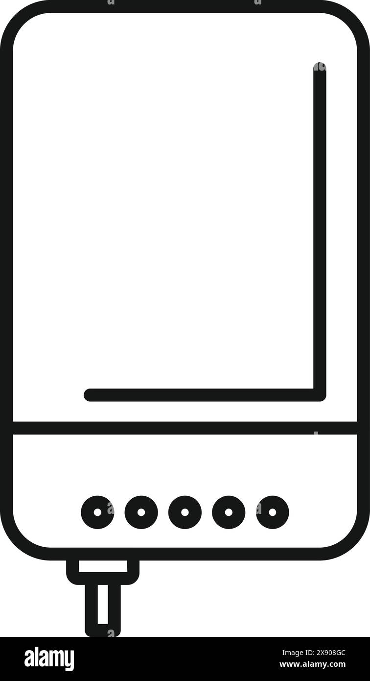 Vector illustration of an external hard drive icon, showcasing ...