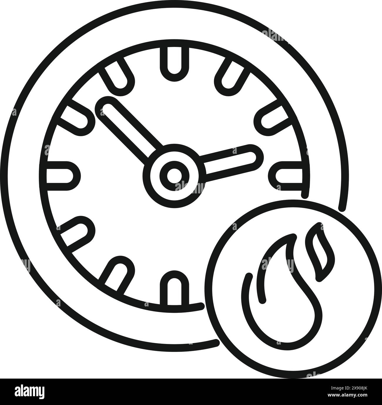 Black and white line icon featuring a car's speedometer and fuel ...