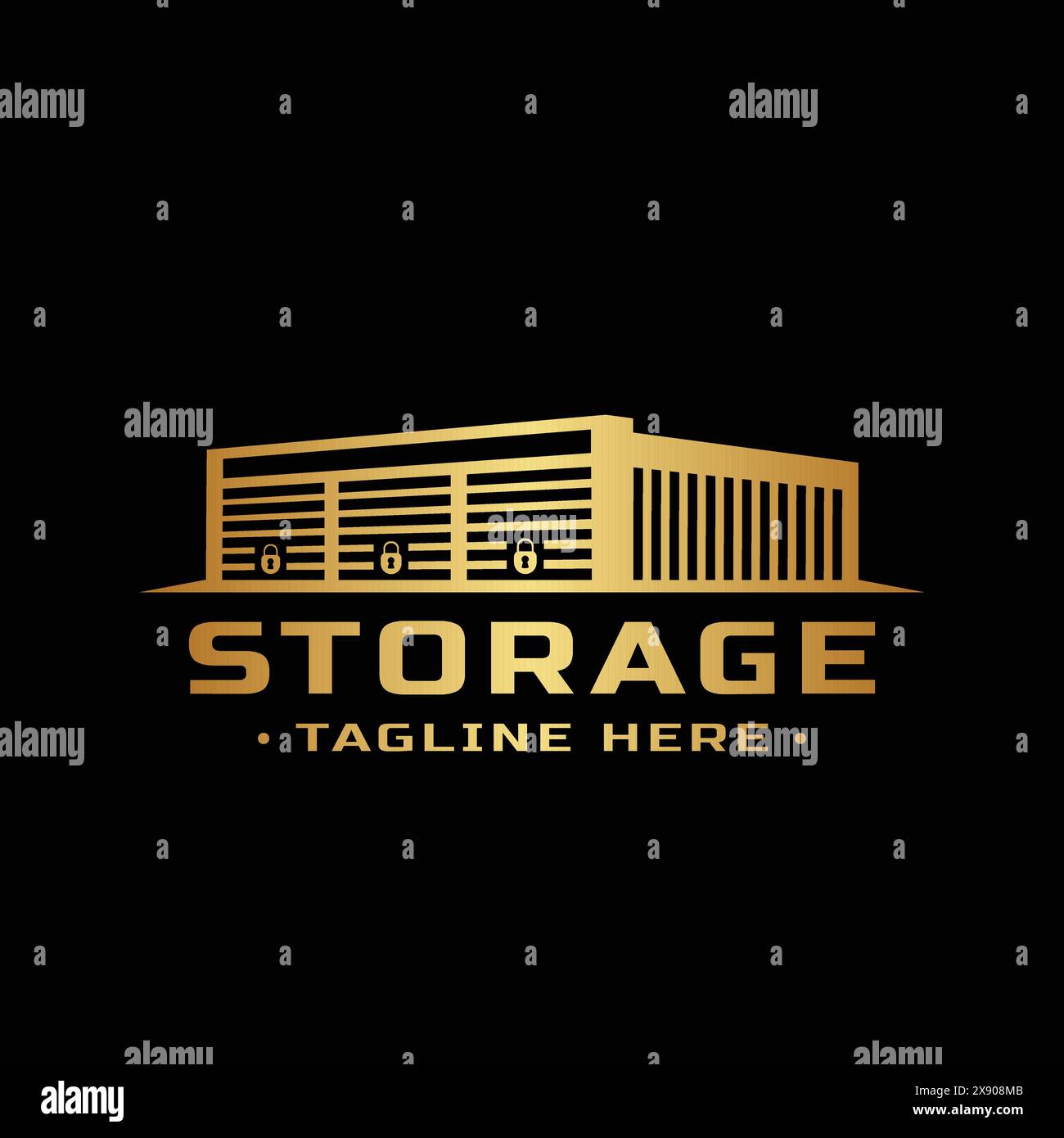 Self storage logo design template. Vector and illustration Stock Vector ...