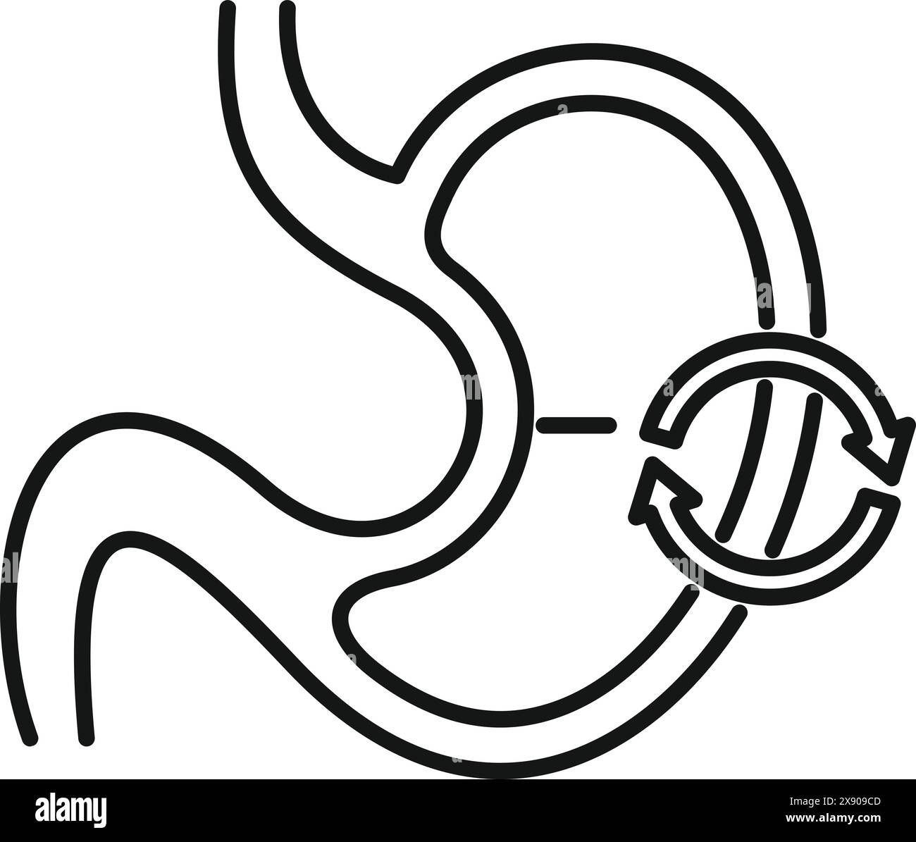 Vector Illustration Of A Simple Linear Human Ear Anatomy Icon Depicting An Outer And Inner Ear