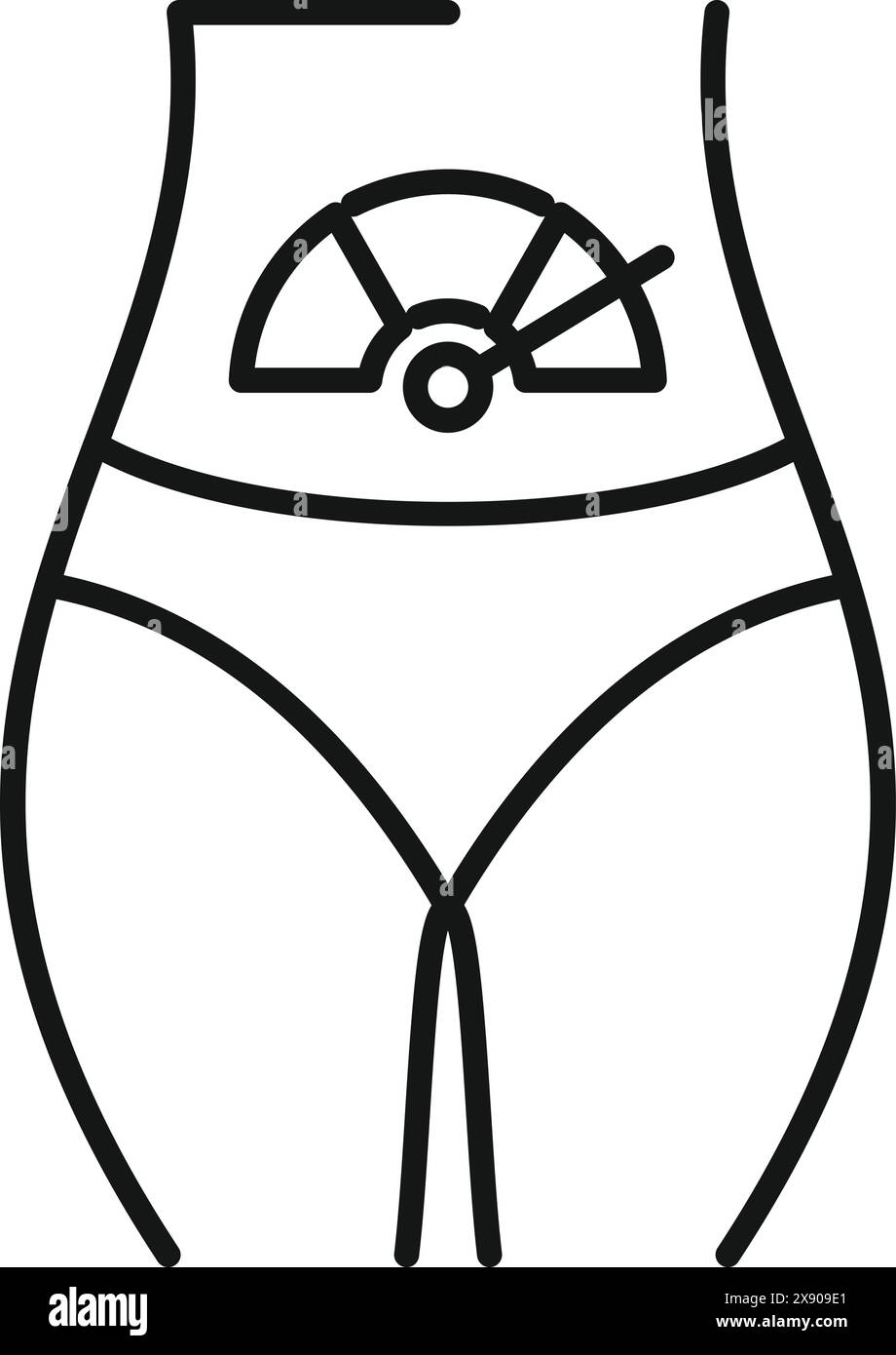 Simple and minimalist weight measurement concept icon in black and ...