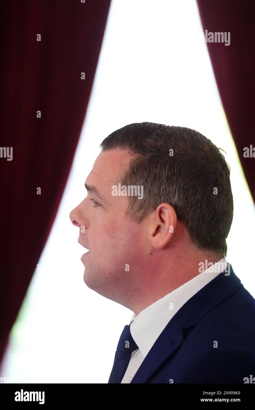 Scottish Conservative leader Douglas Ross speaks during the official ...
