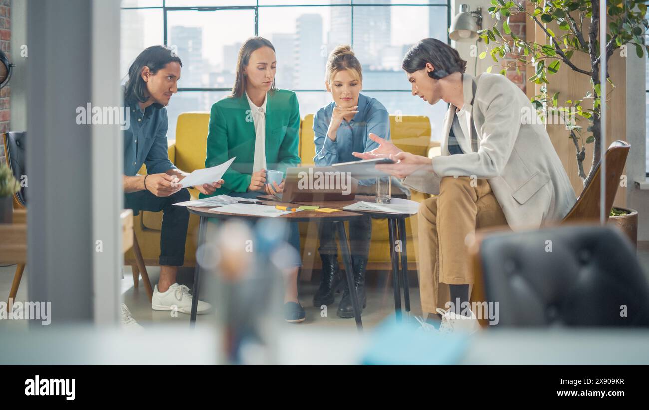 Diverse group colleagues working from hi-res stock photography and ...