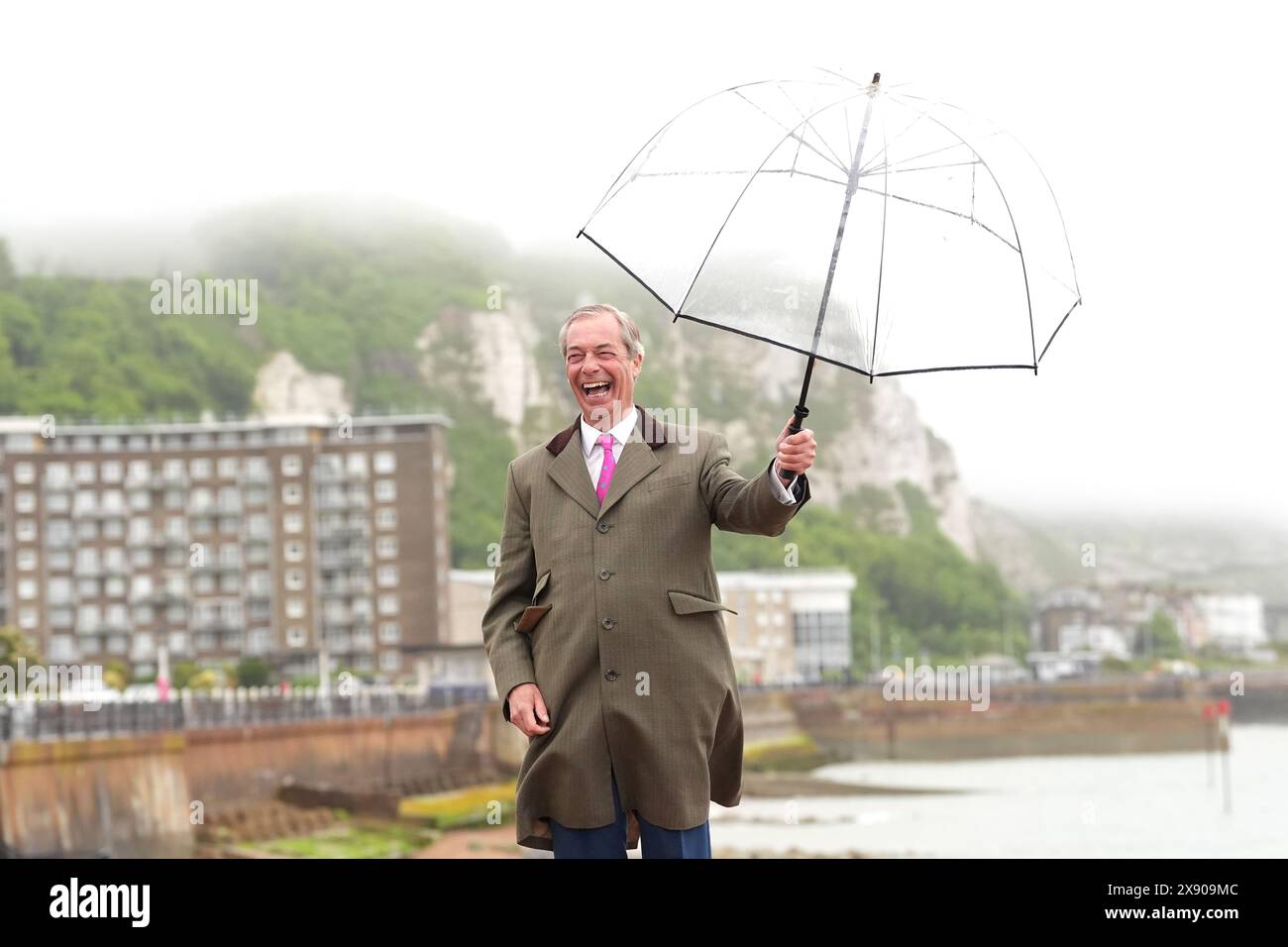 Nigel Farage poses for photographers in Dover, after announcing Howard ...