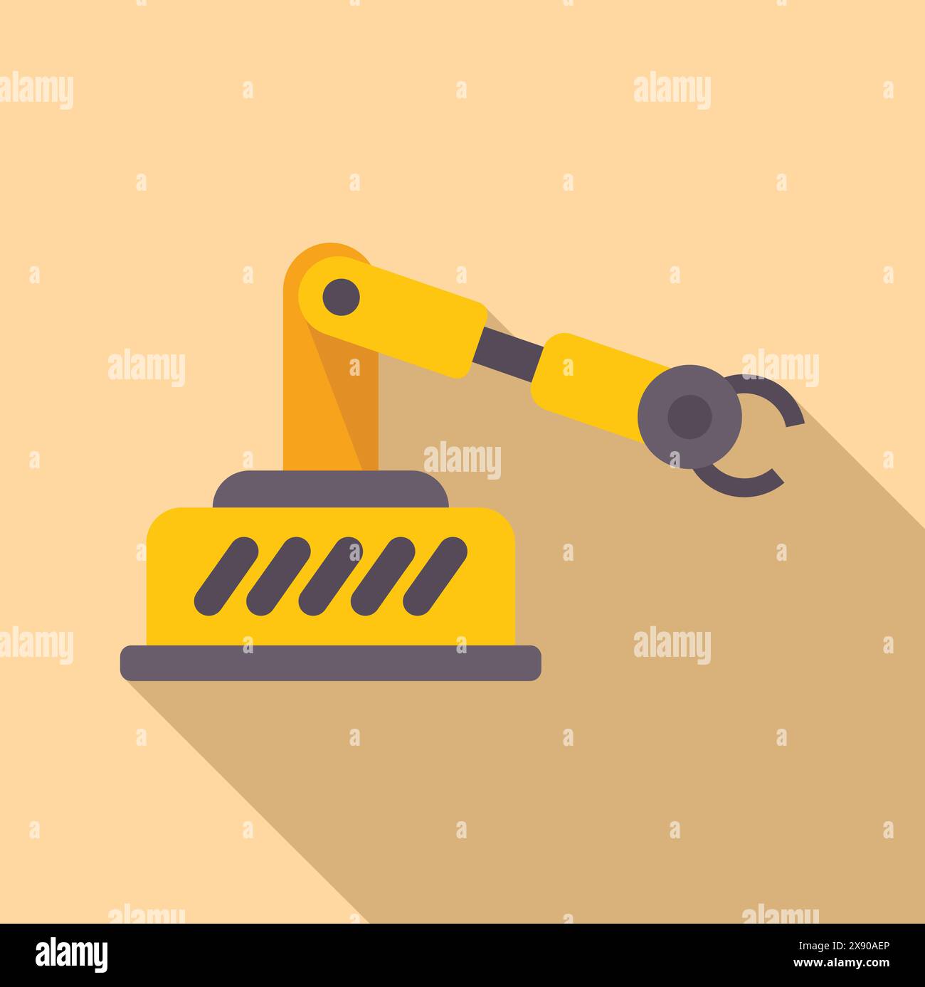 Illustration of a stylized robotic arm, perfect for industrial and ...