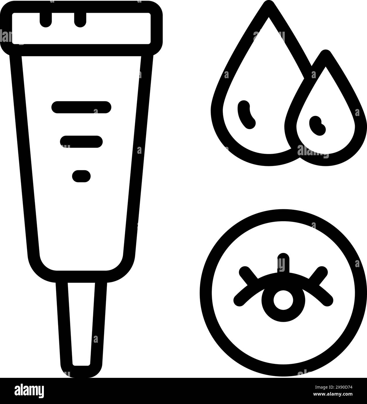 Under eye serum for dark circles and puffiness. Simple outline icon ...