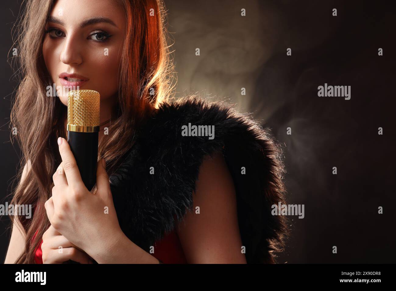 Female singer performing at jazz club hi-res stock photography and ...